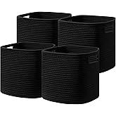 Amazon.com - UBBCARE Set of 4 Storage Basket-13 X 13 X 13 in, Cotton ...