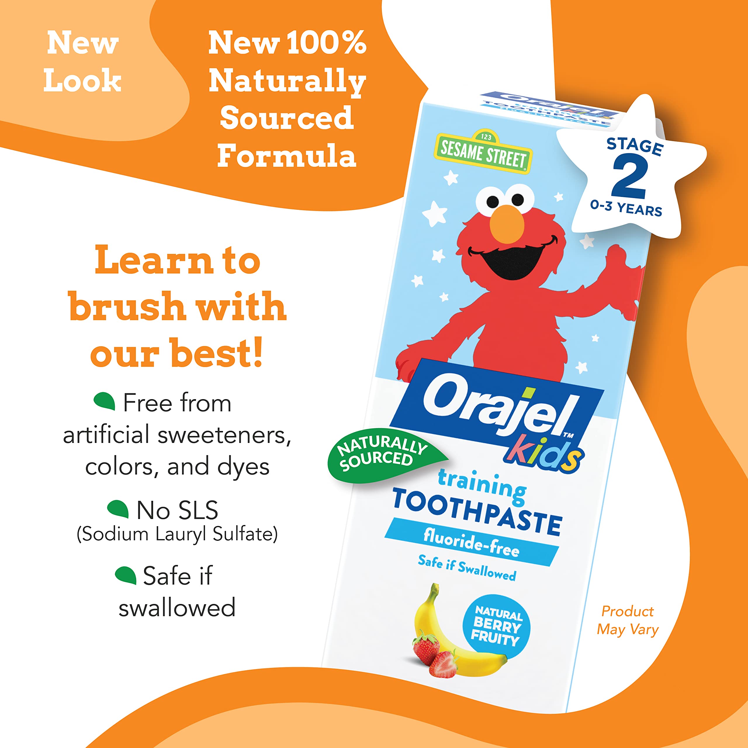 Mua Orajel Kids Elmo Training Toothpaste Fluoride-Free; #1 Pediatrician ...