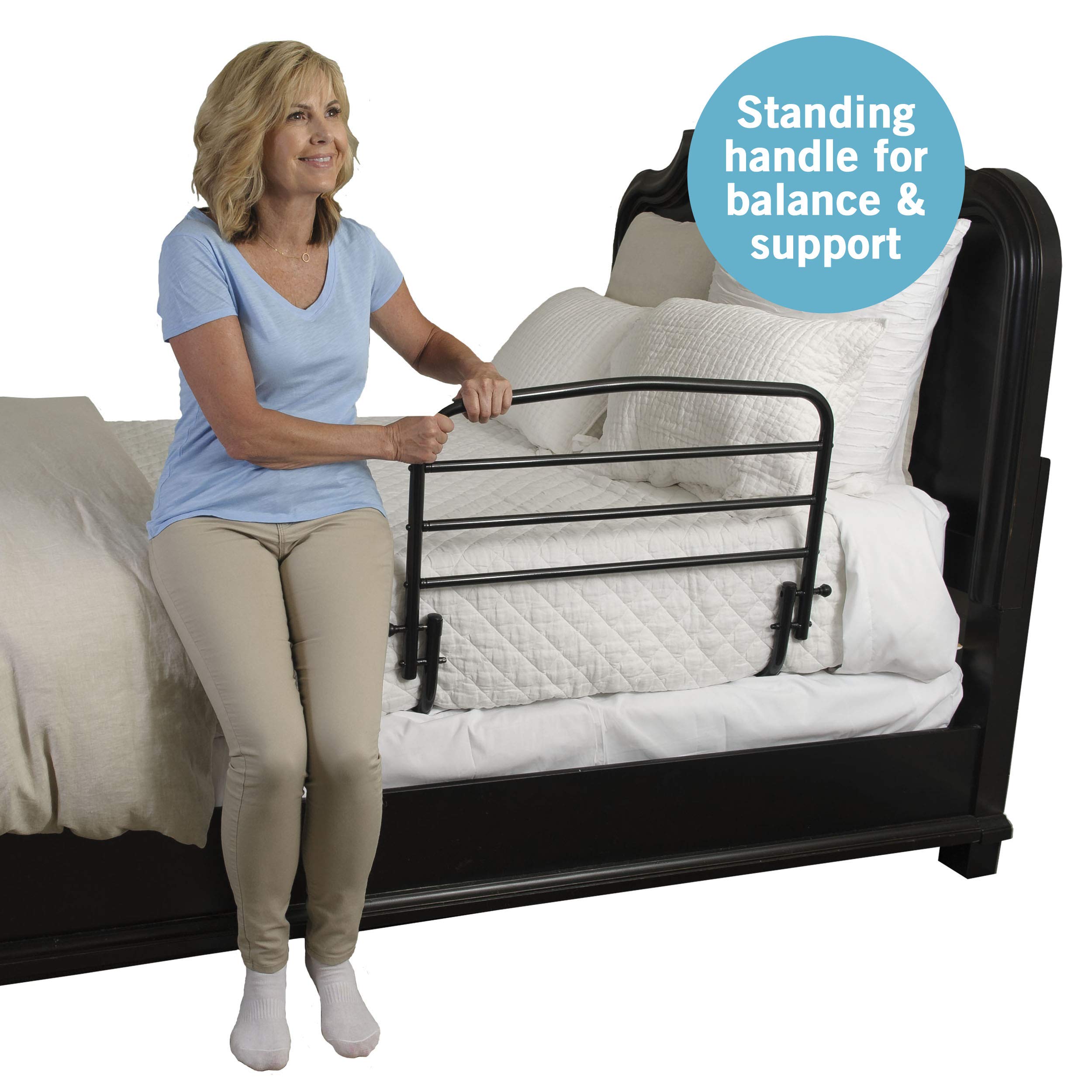 Mua Stander 30” Safety Bed Rail, Adjustable Bed Rail for Elderly Adults, Bed Safety Rail trên ...