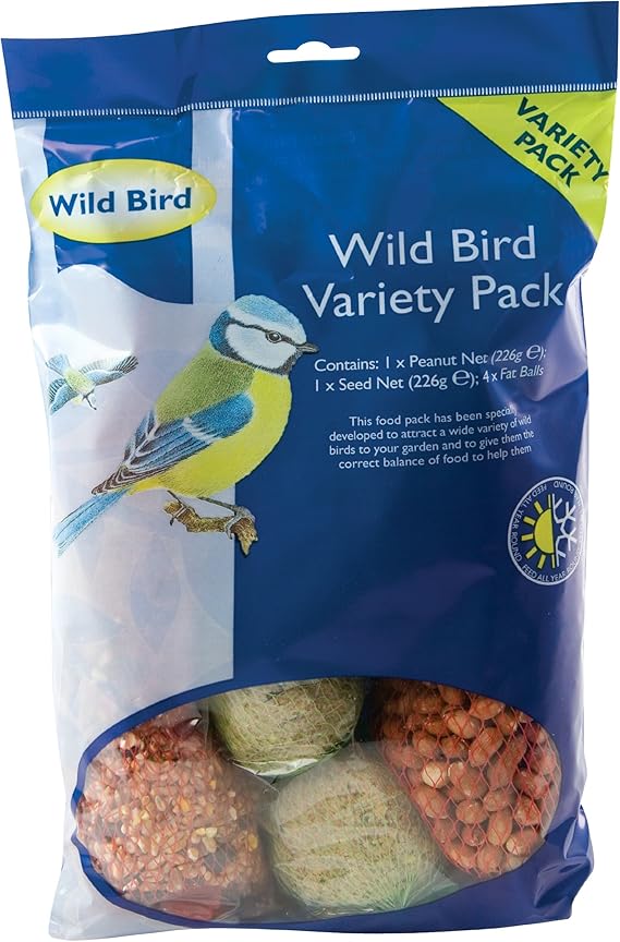 Wild Bird Bird Variety Pack includes Peanuts, Seed and Fat Balls ...