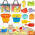 Amazon.com: Beach Sand Toys for Kids with 2 Collapsible Beach Sand ...