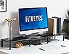 FITUEYES 3 Shelf Monitor Stand with Drawer - Adjustable Computer ...