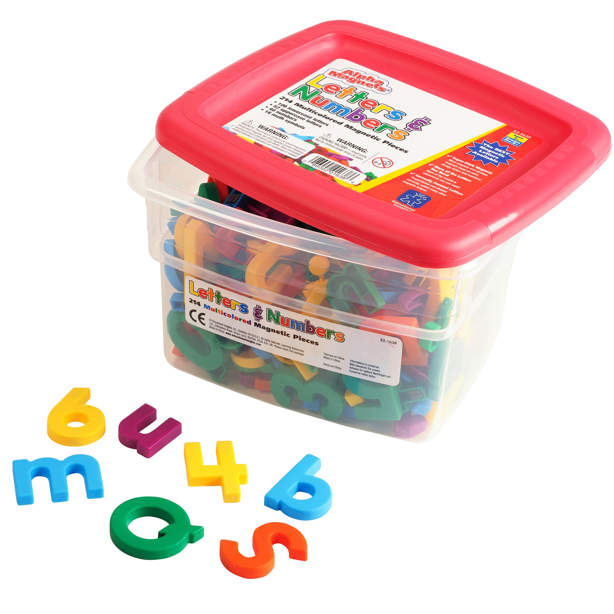 Educational Insights Multicolored Uppercase Lowercase AlphaMagnets 