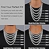 Momlovu Gold Chain Silver Chain for Men Boys, 4mm/6mm Non-Tarnish 18K ...