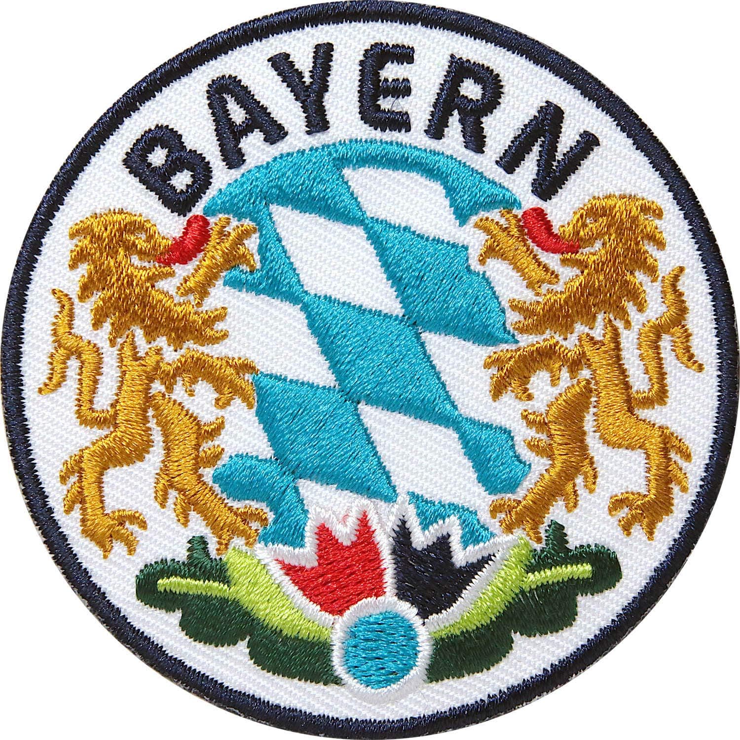 2 x Bayern Abzeichen gestickt 65 mm / Bavaria München bayerisch Land ...