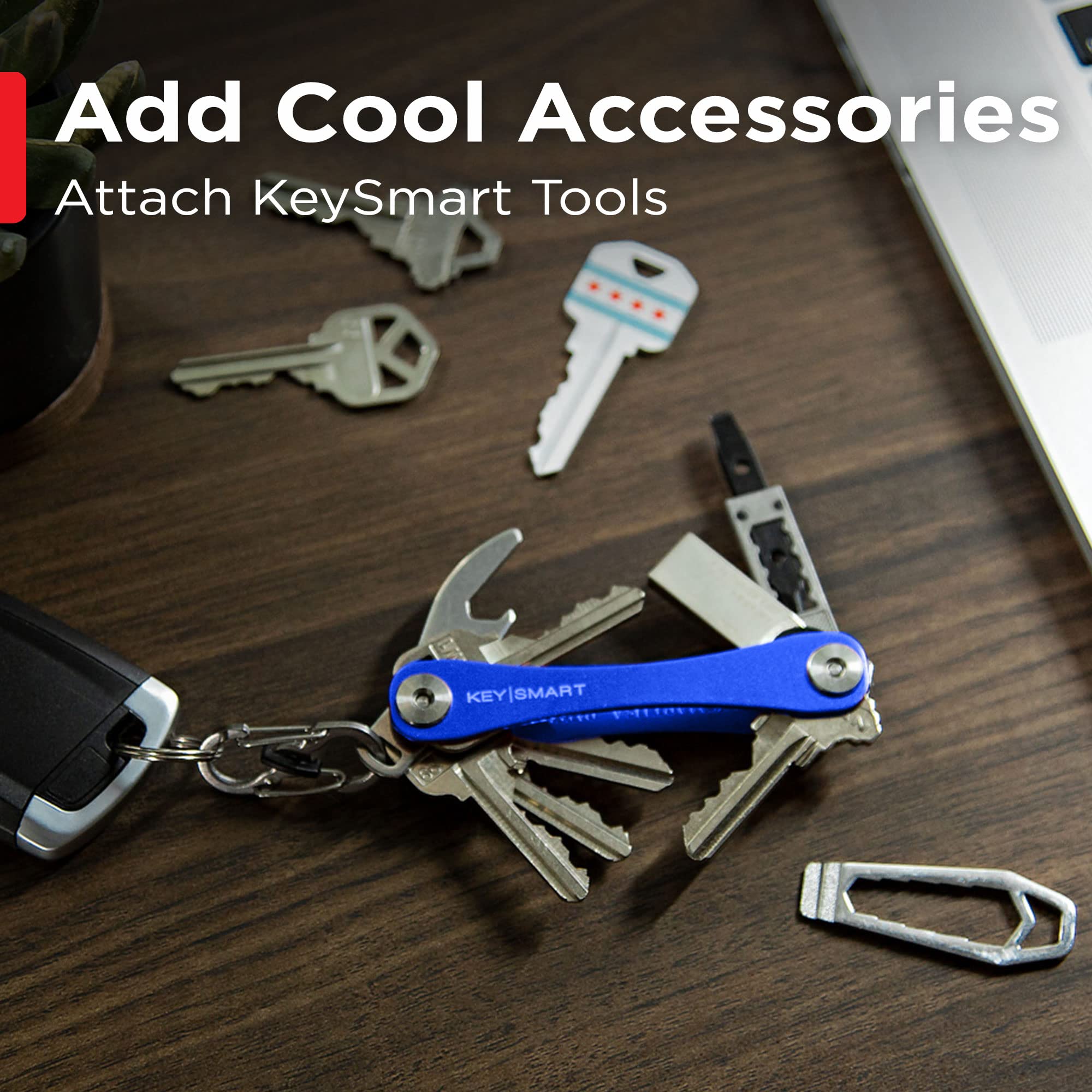 KeySmart Key Holder for Keychain Key Ring - Compact Key Organizer Key ...