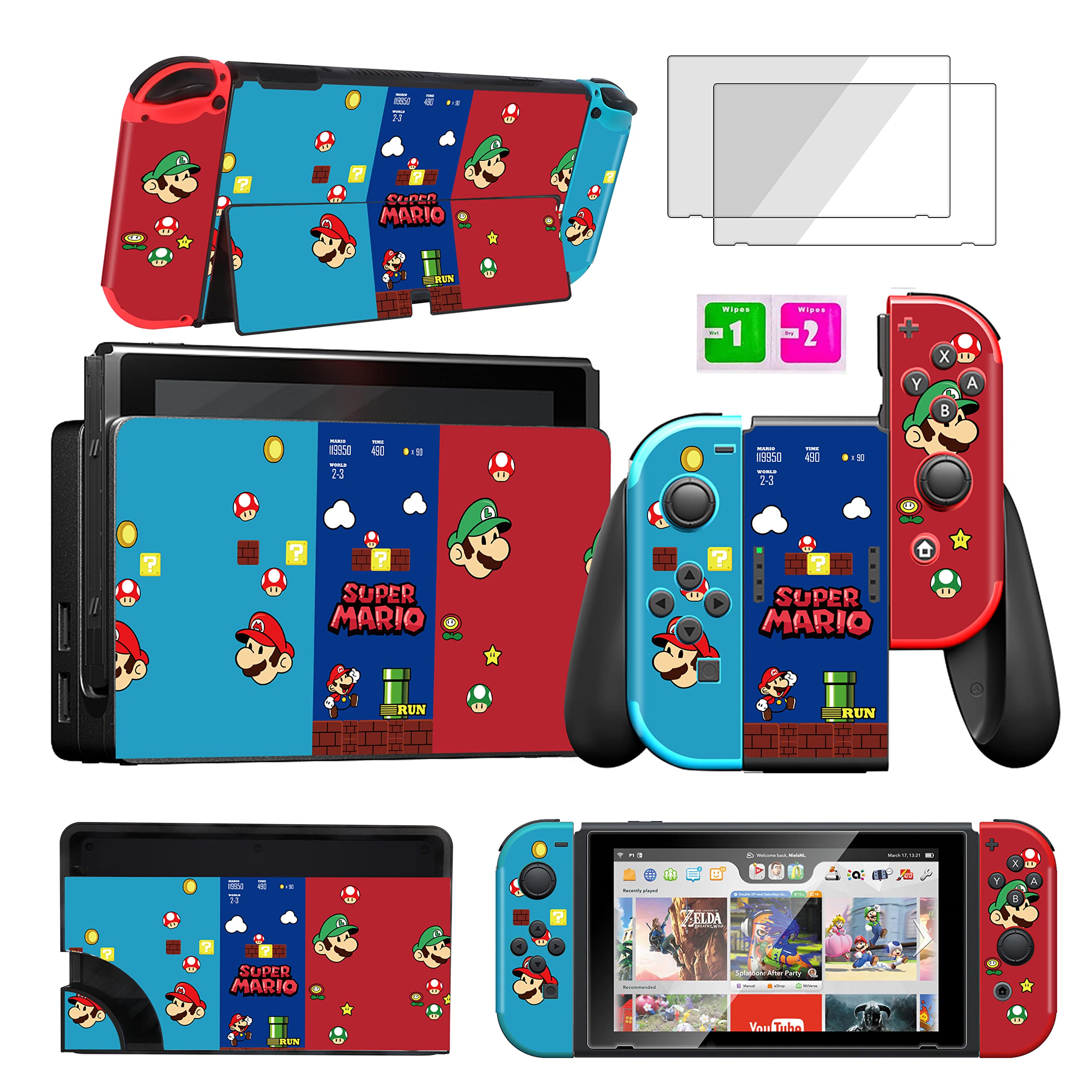 oqpa for Nintendo Switch OLED 2021 Skins Stickers for Girls Boys Kids ...