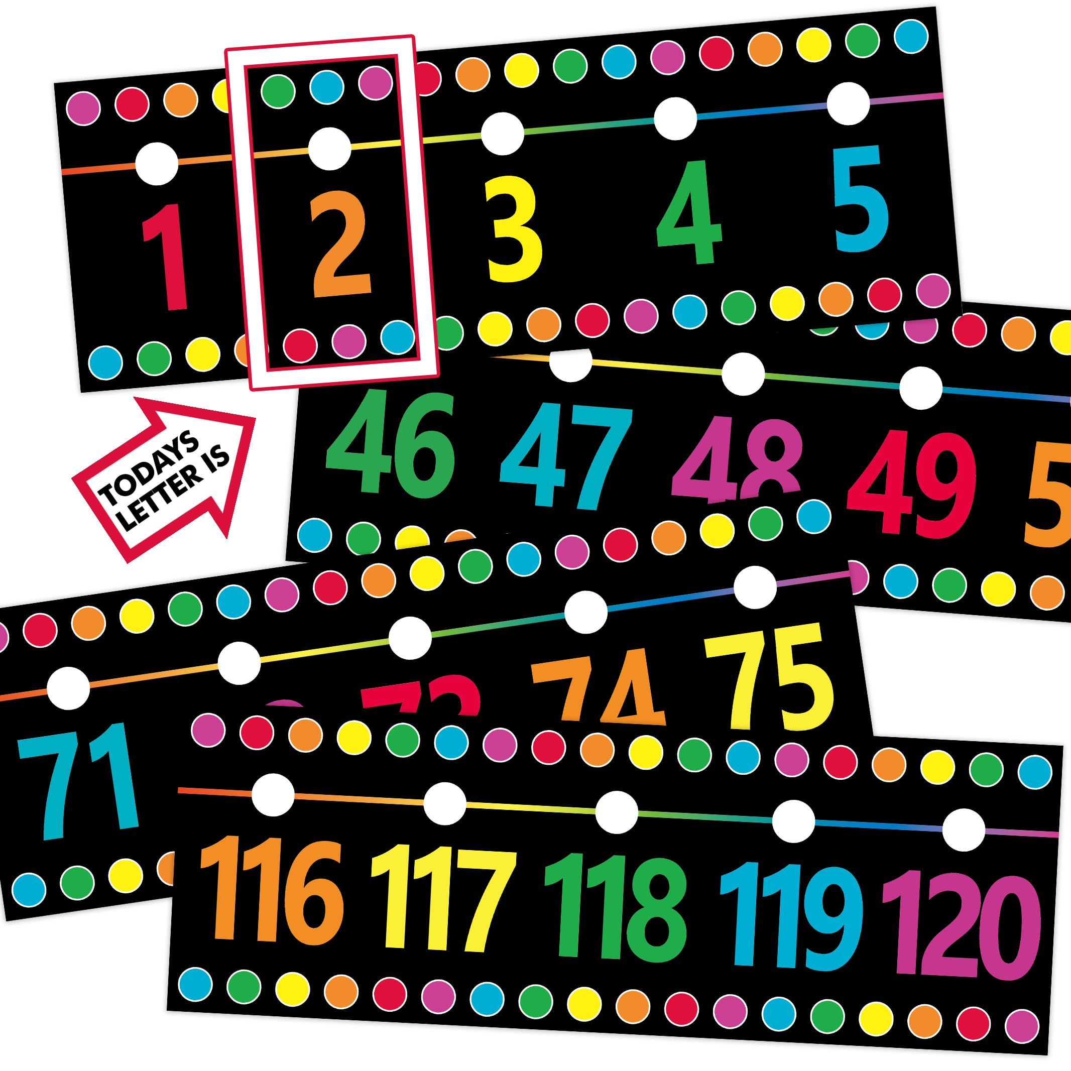 Mua 25 Pieces Number Line for Classroom Wall Number Line Bulletin Board ...