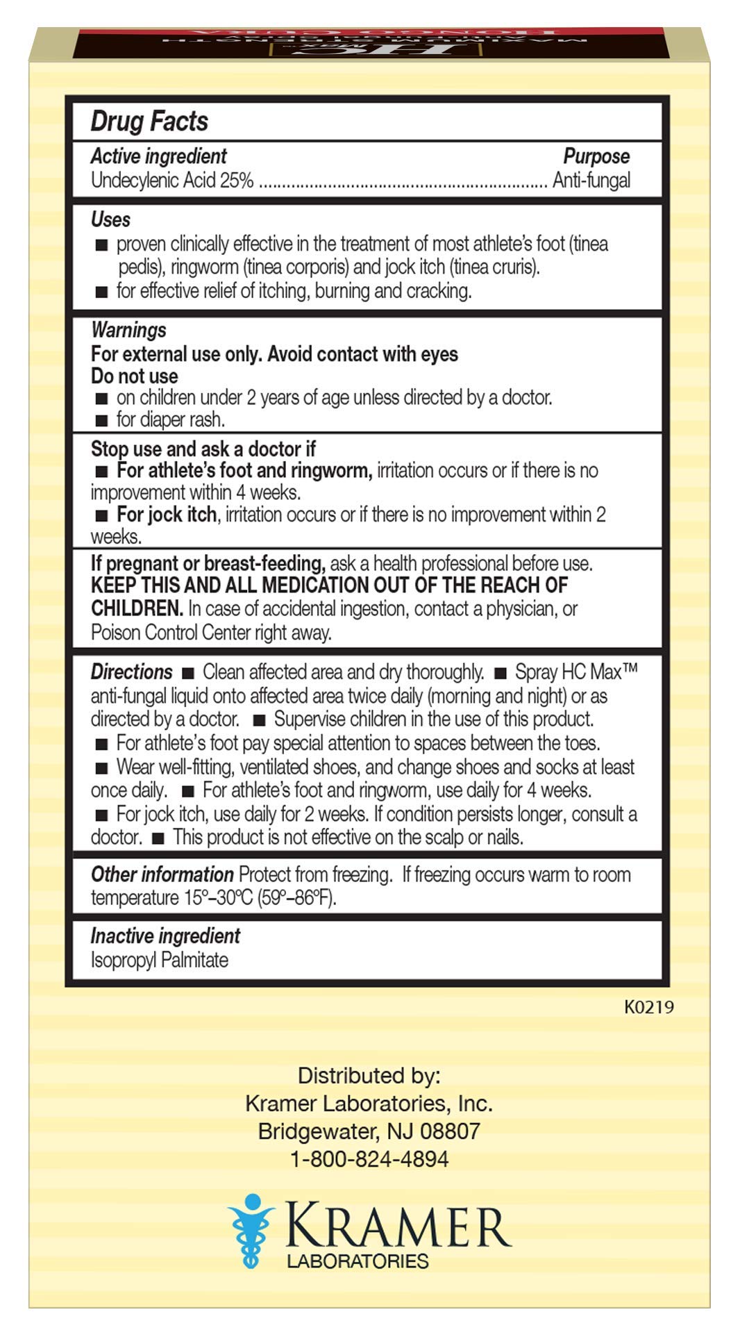 HC MAX Anti-Fungal Spray Maximum Strength Formula Kills Fungus and ...