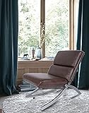 Amazon.com: Rust Colored, Faux Leather Accent Chair, Beautiful Modern ...