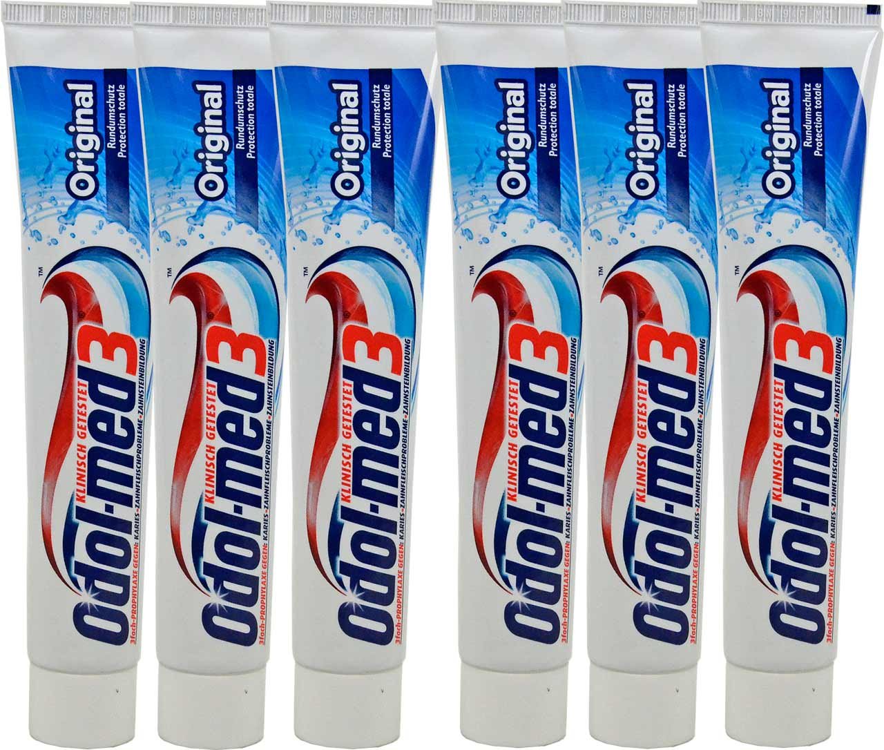 Amazon.de: Odol med 3 Original Zahncreme, 6 x 75 ml