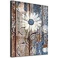 Amazon.com: Daisy Canvas Art Flower Bathroom Art White Flower Canvas ...