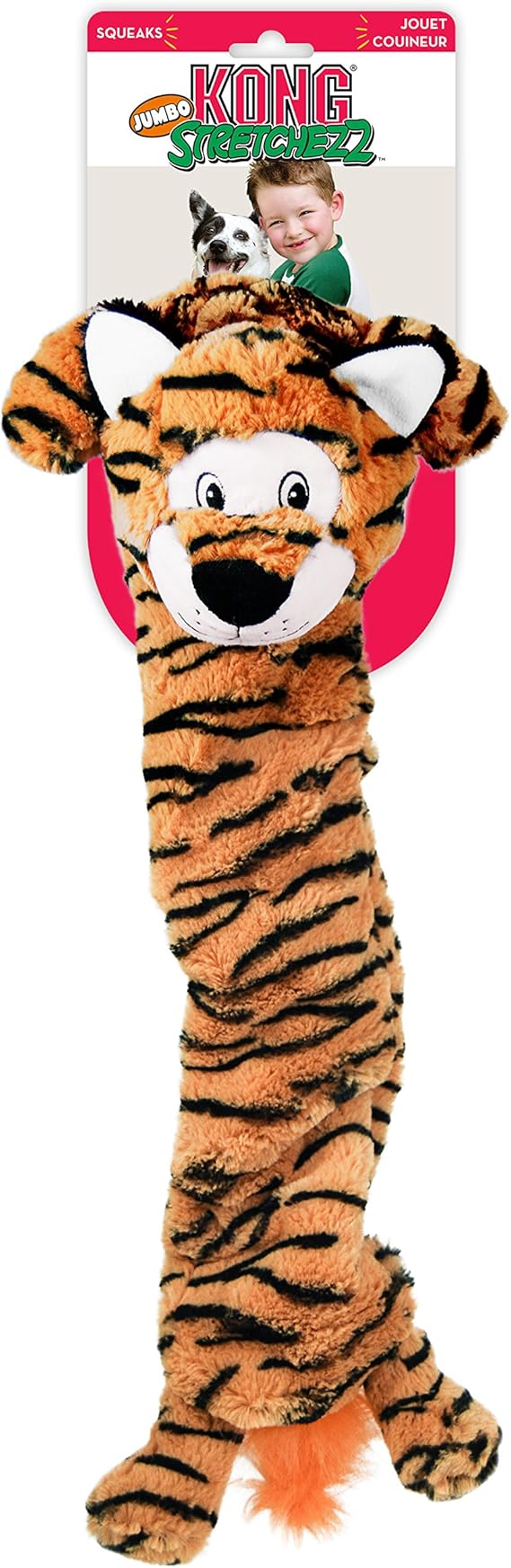 KONG Stretchezz Jumbo Tiger Dog Toy, X-Large: Amazon.co.uk: Pet Supplies