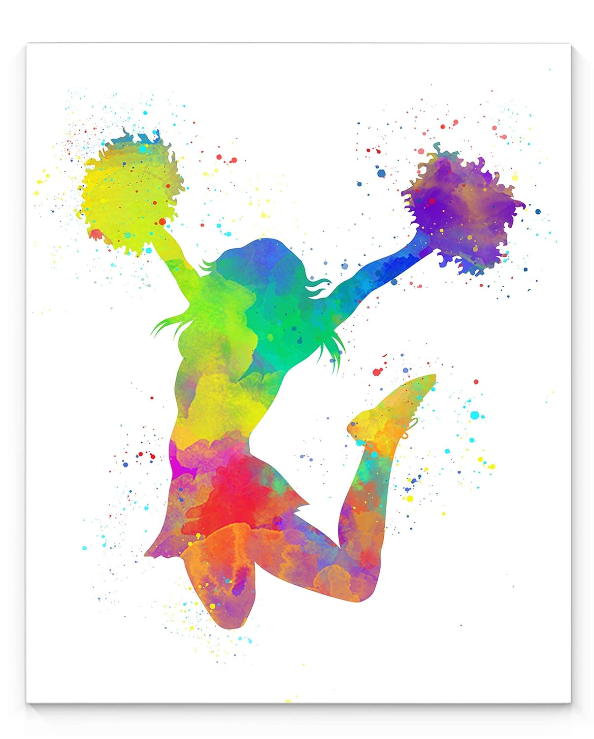 Amazon.com: Cheerleader Sport Abstract Wall Art Print 11x14, Ideal for ...