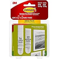 Amazon.com: Command Large Picture Hanging Strips, Damage Free Hanging Picture Hangers, No Tools ...