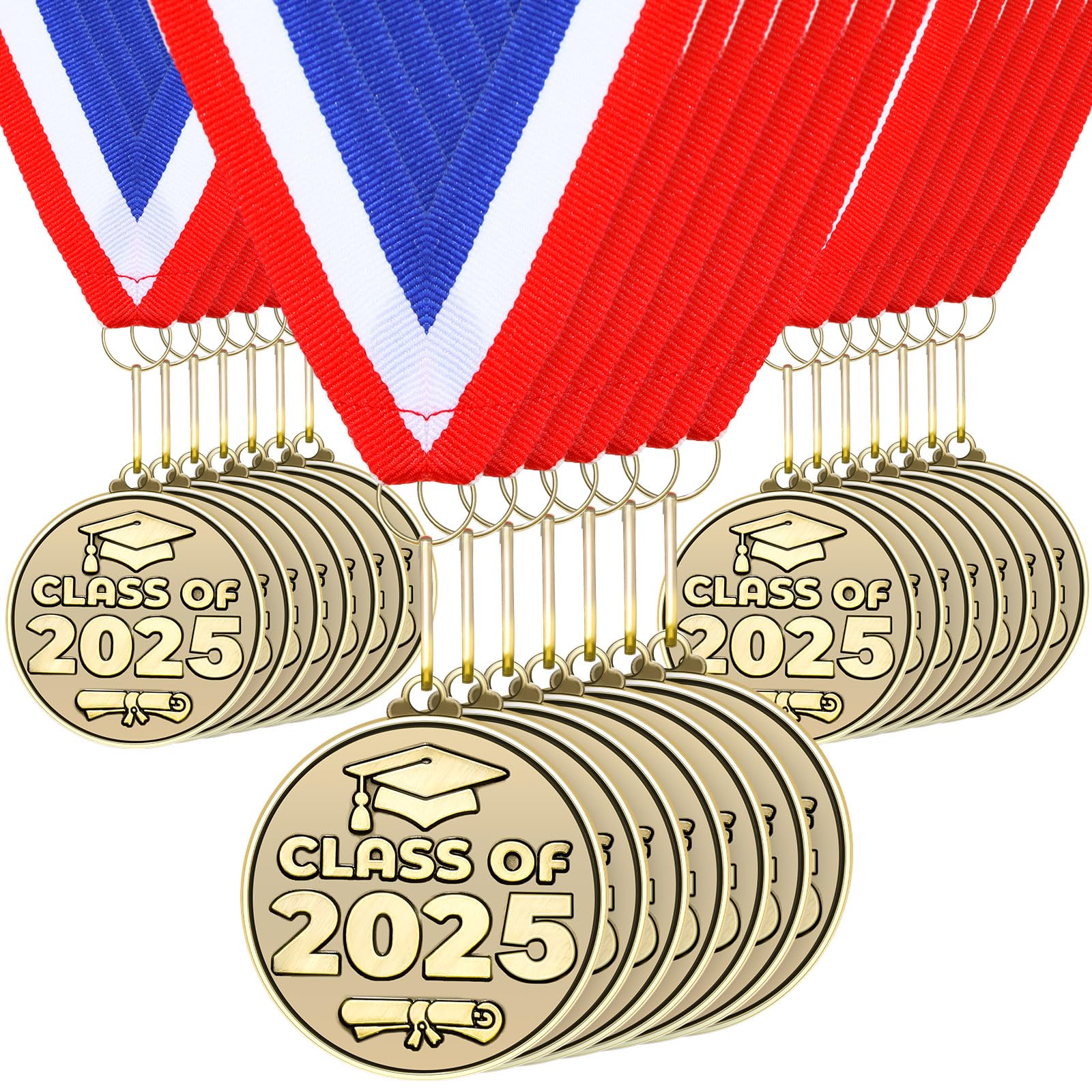 Misdary 60 Pcs Class of 2025 Graduation Medals 2 Inch Award Medallion ...
