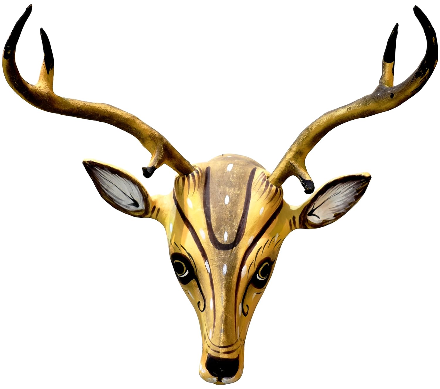 Deer Head with Wavy Antlers (11 x 11 x 15) inches : Amazon.in: Home ...