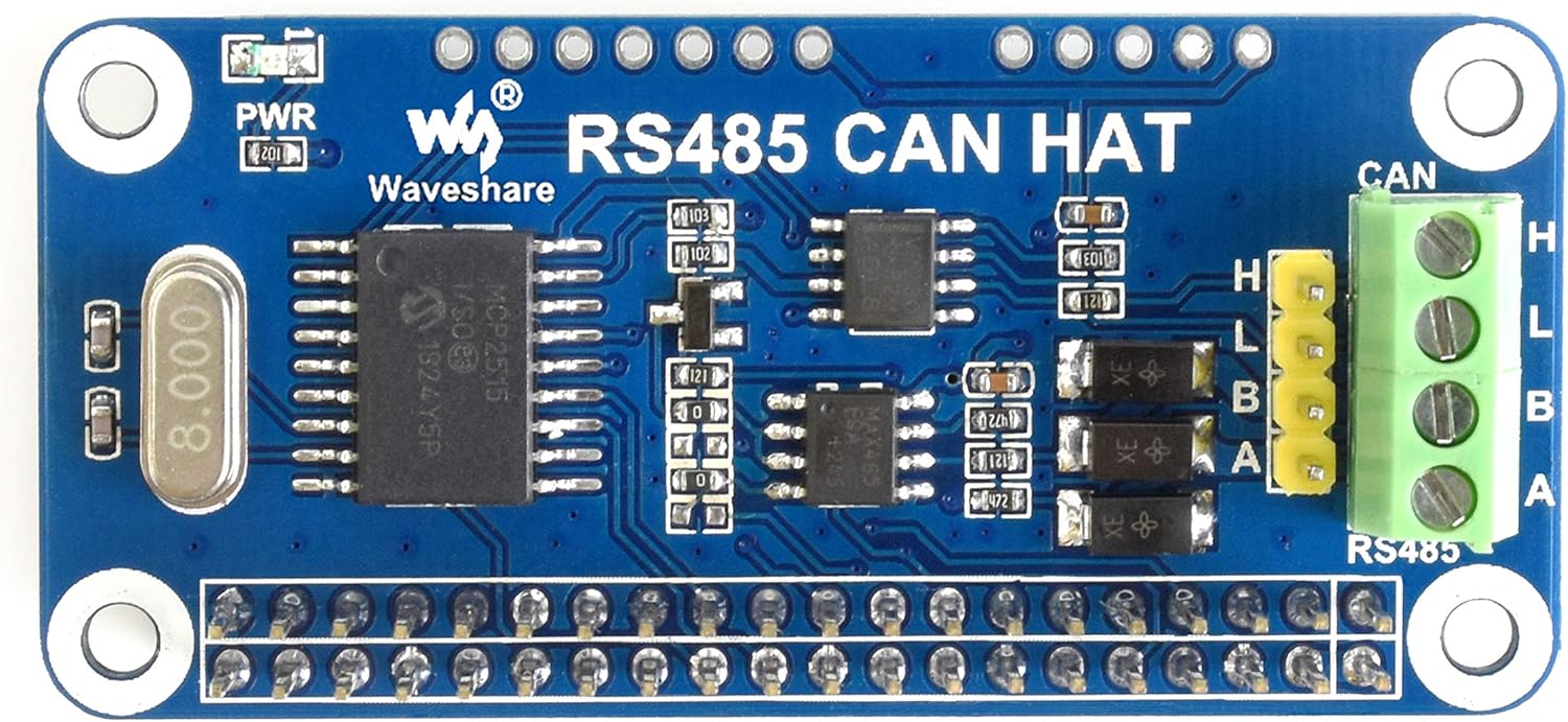 Waveshare RS485 Can Hat for Raspberry Pi Zero/Zero W/Zero WH/2B/3B/3B+ Allows Stable Long ...