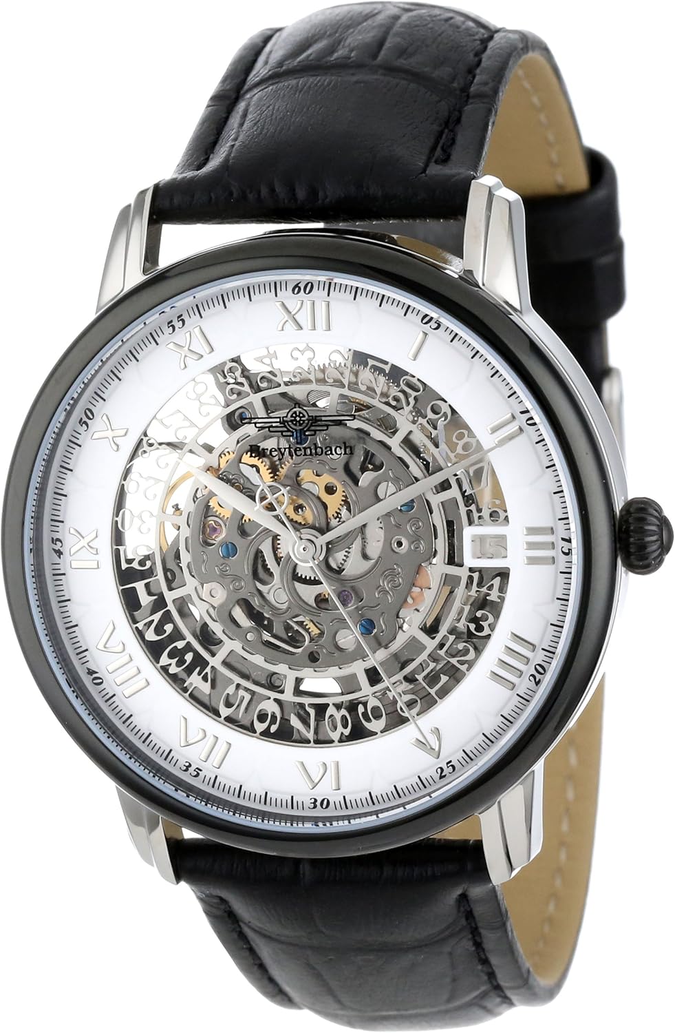 Breytenbach Men's Automatic Watch with White Dial Analogue Display and ...