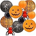 UNIQOOO 12Pcs Halloween Hanging Decorations Paper Lanterns, Jack-O ...