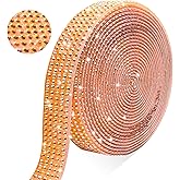 Amazon.com: GUGANEL Self Adhesive Orange AB Rhinestone Ribbon Crystal ...