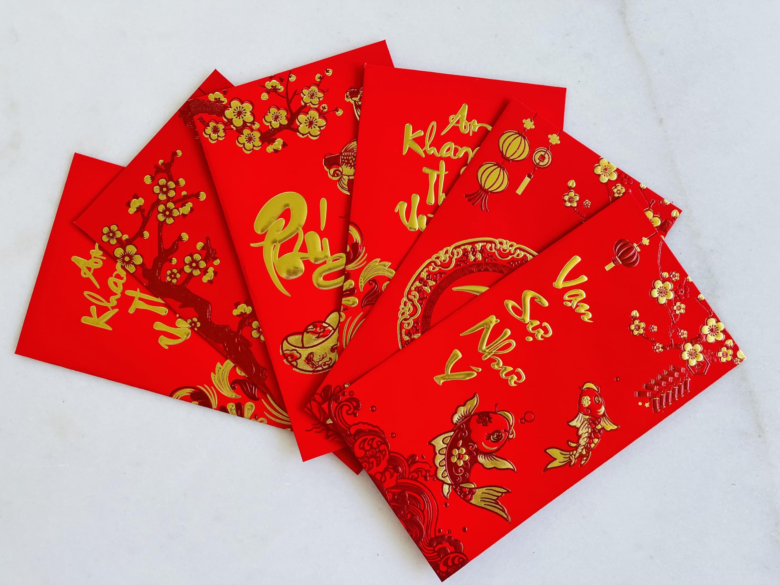Mua 18 Pieces Vietnamese New Year Red Lucky Money Envelopes (Large Size ...