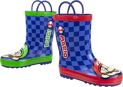 Amazon.com | Super Mario Brothers Mario and Luigi Rain Boot for Kids ...