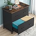 Amazon.com: Tribesigns 2-Drawer File Cabinet, Wood Lateral Filing Cabinet, Home Office File ...