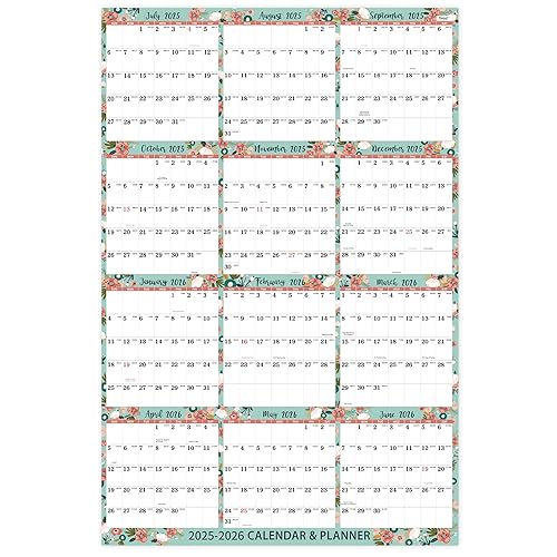 2025-2026 Calendar - Yearly 2025-2026 Wall Calendar. July 2025 - June ...
