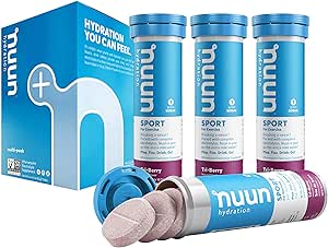 Nuun Active: Electrolyte-Rich Sports Drink Tablets, Tri Berry, Box of 4 ...