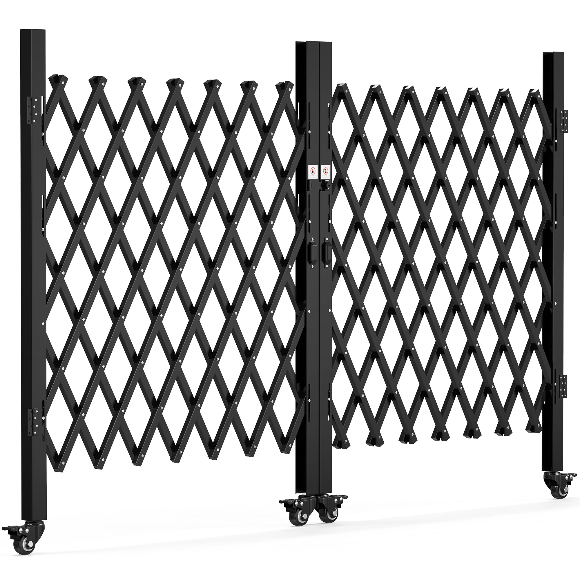 YITAHOME Double Folding Security Gate, 85" H x 150" W Door Gate ...