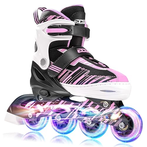 Adjustable Inline Skates Boys and Girls Ages 5-8 8-12 with Light up ...