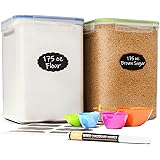 Amazon.com: Extra Large Food Storage Containers with Lids Airtight (6 ...
