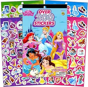 Amazon.com: Disney Princess Sticker Pad Over 200 Stickers : Toys & Games
