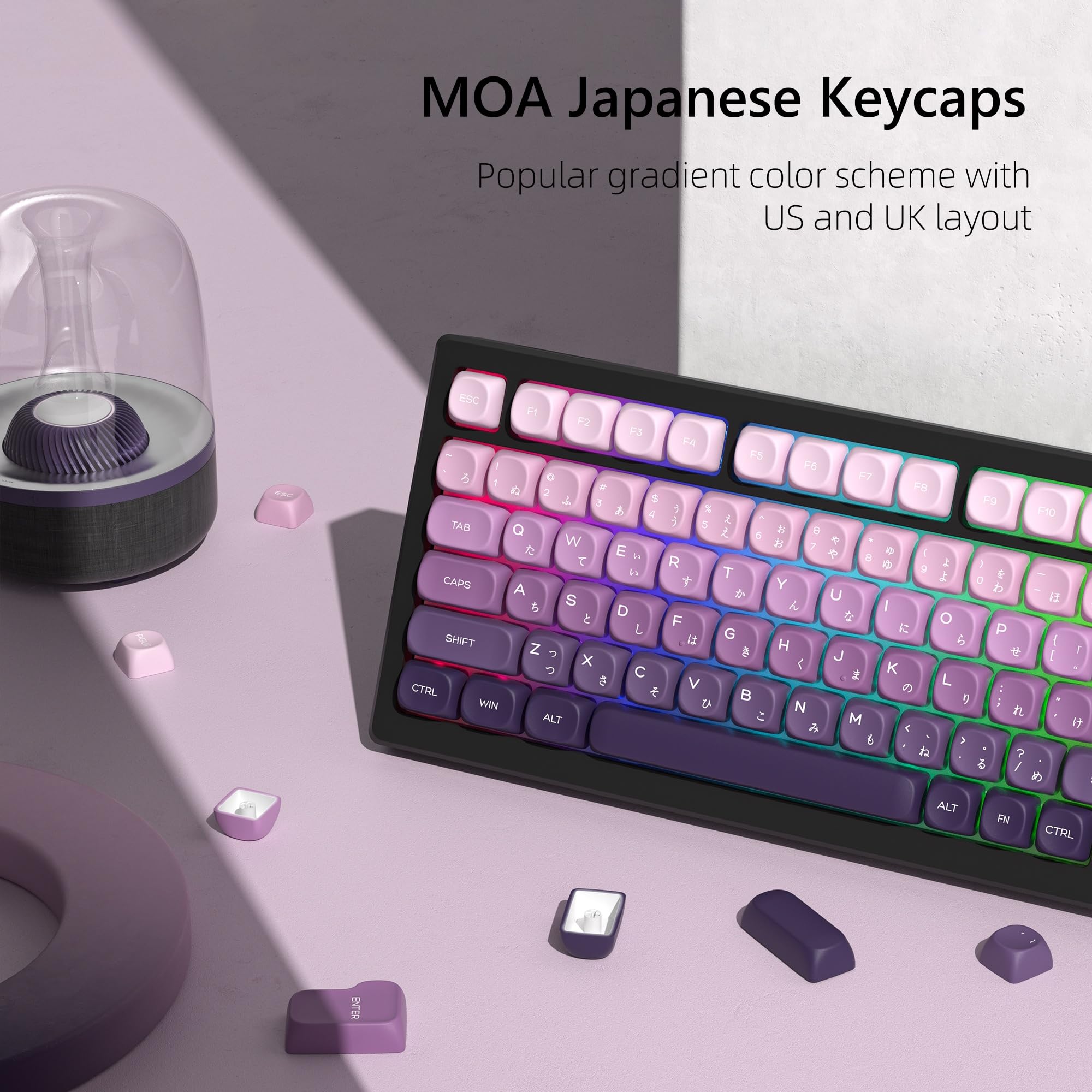Mua Womier MOA Keycaps-Japanese Keycaps,PBT Keycaps 60 75 100 Percent ...