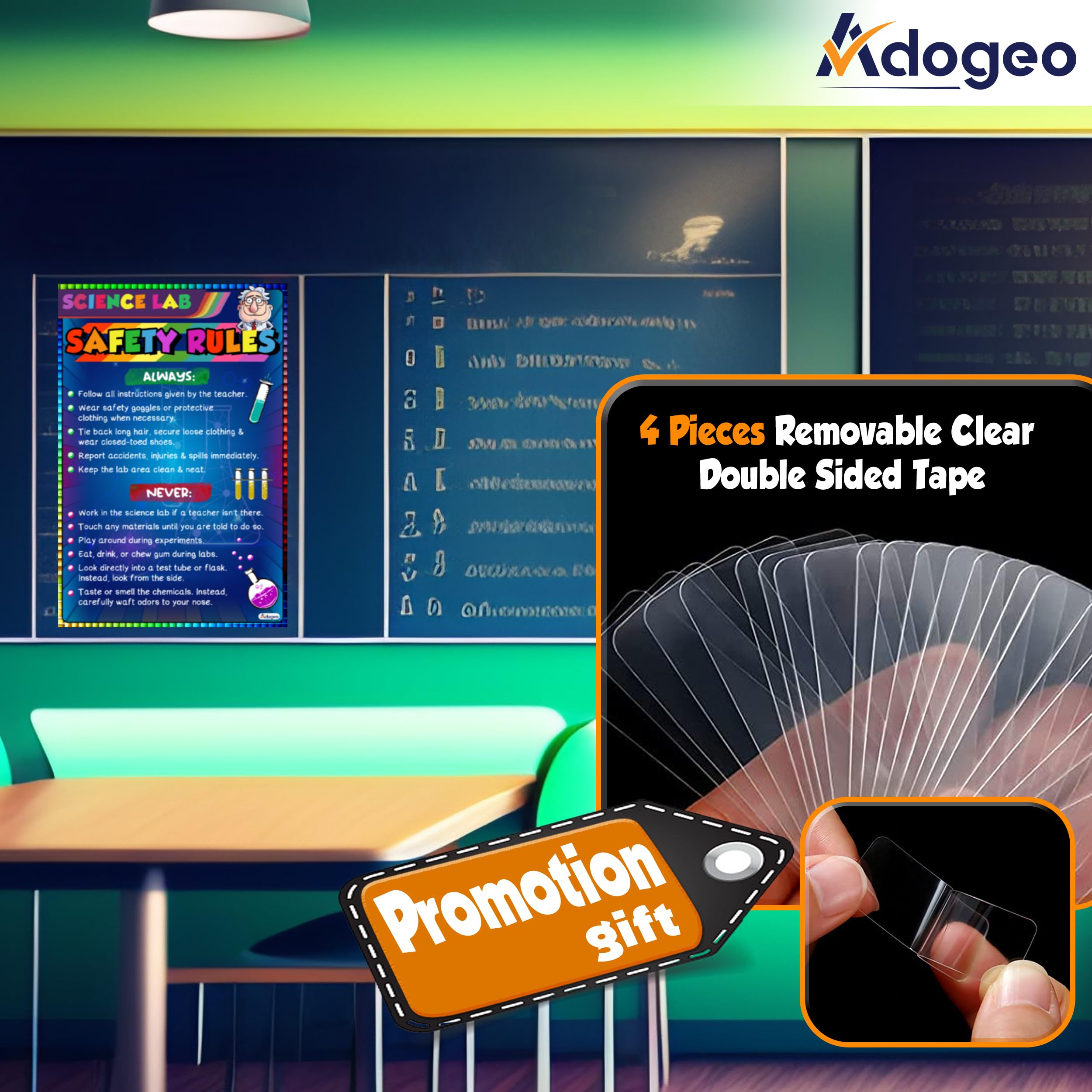 Mua ADOGEO Science Lab Safety Rules Poster (12x18) | Educational Sign ...