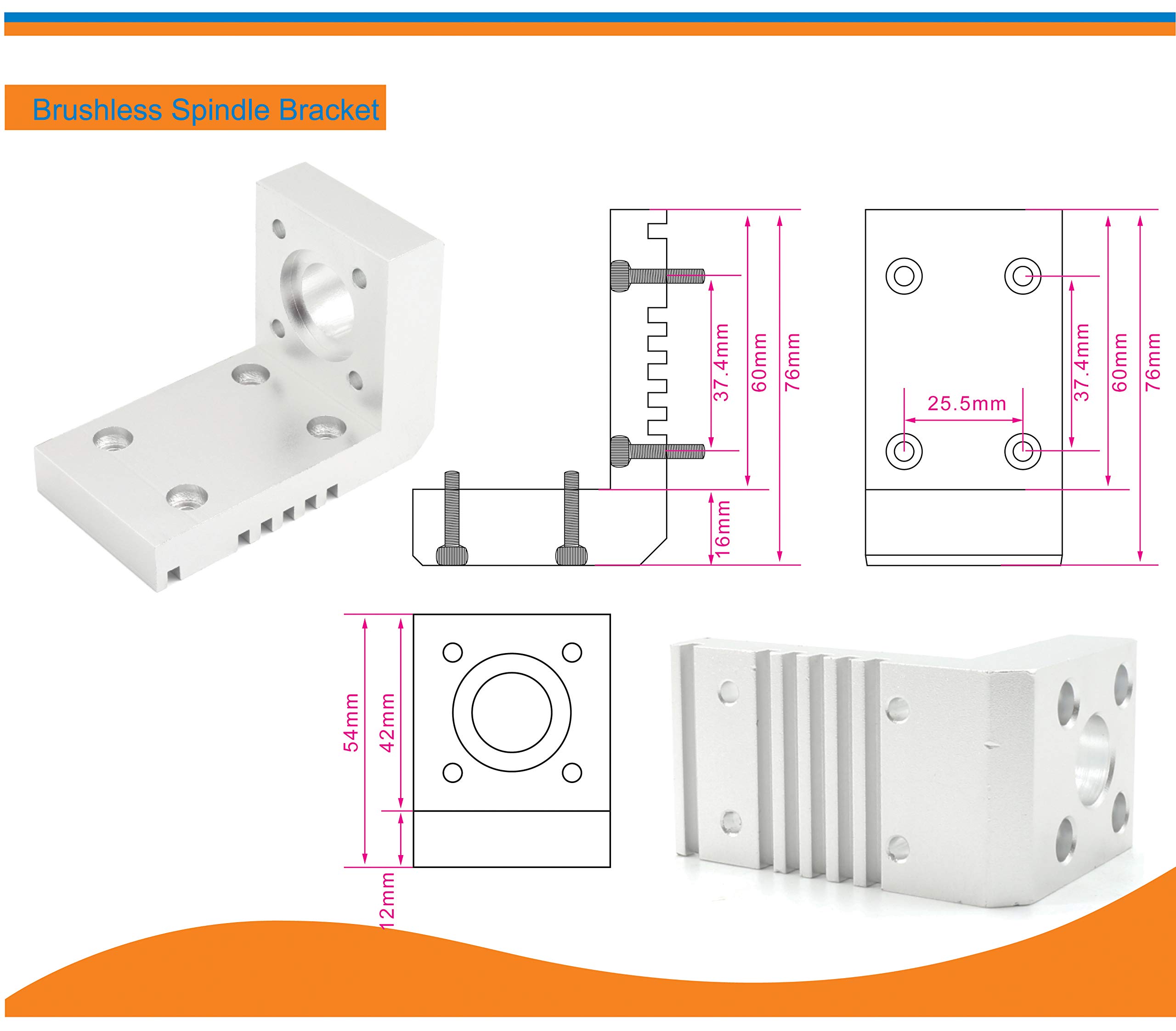 Mua RATTMMOTOR 24V DC Brushless Spindle Motor 10800RPM 104W Air Cooled ...
