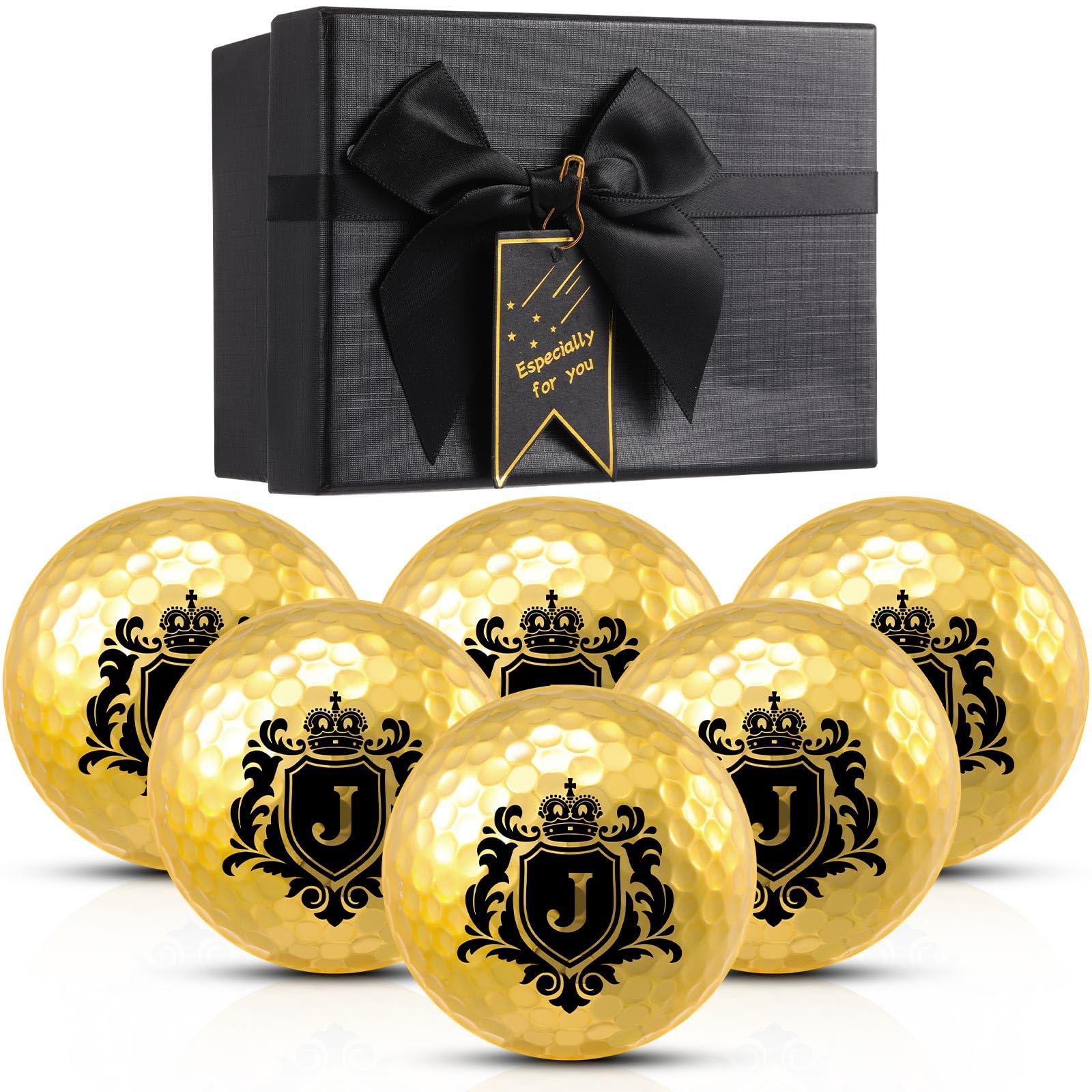 VioraWhite 6 Pack Personalized Colored Golf Balls Funny Novelty Gold ...