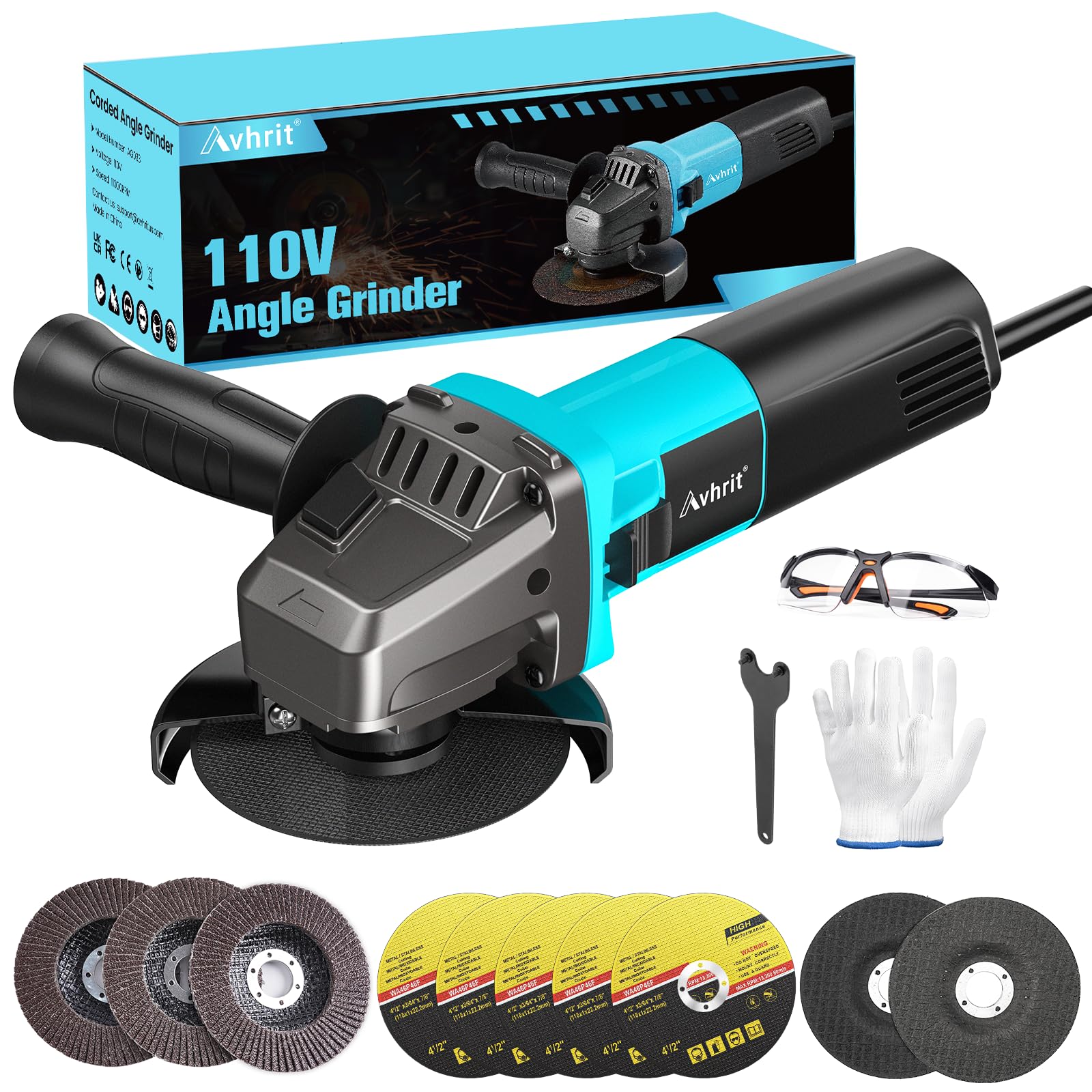 Mua Angle Grinder,10 Amp 4-1/2 inch Corded Angle Grinder Tools,11000 ...
