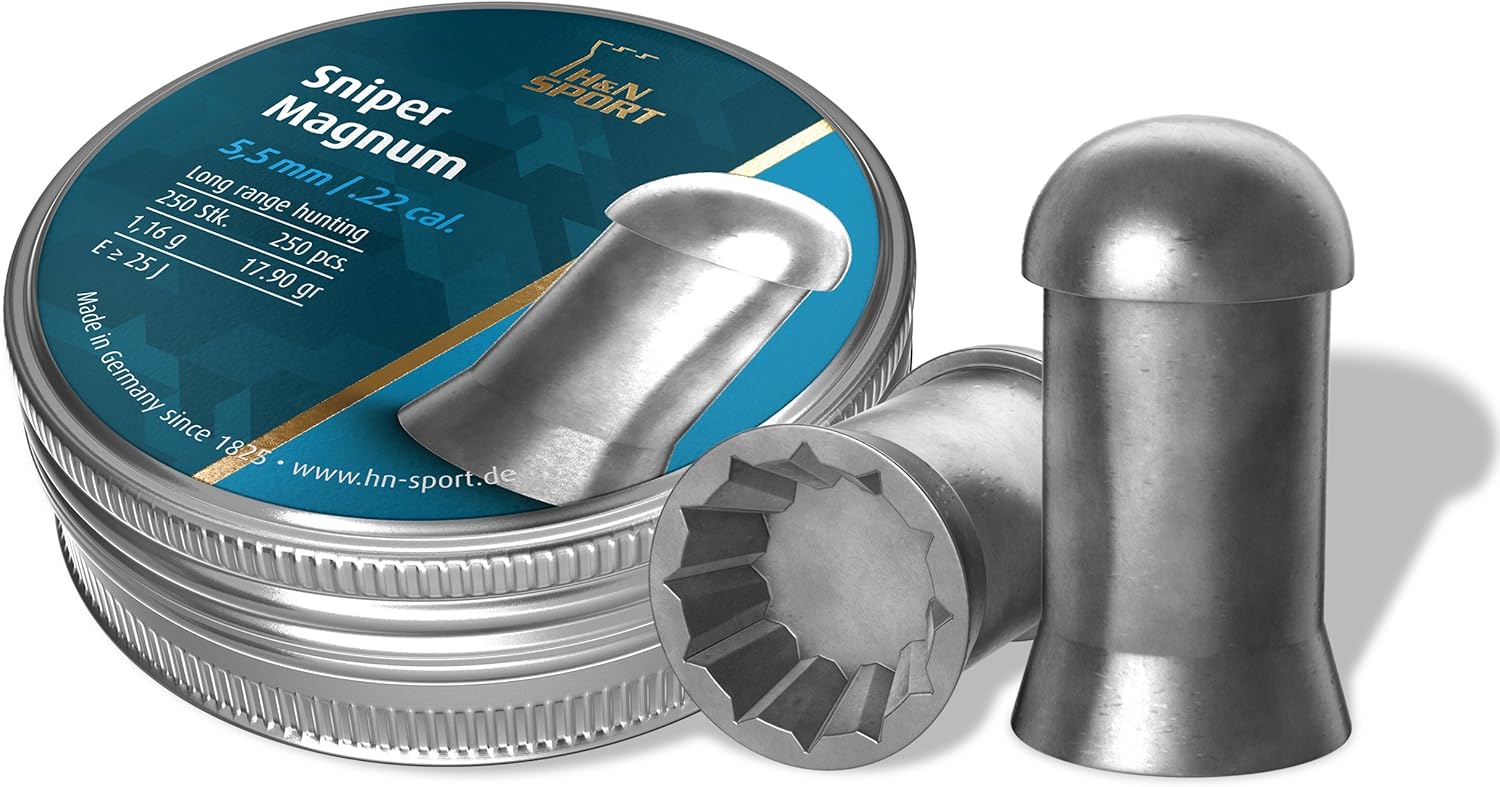 H&N Sniper Magnum .22 / 5.5mm airgun pellets: Amazon.co.uk: Sports ...