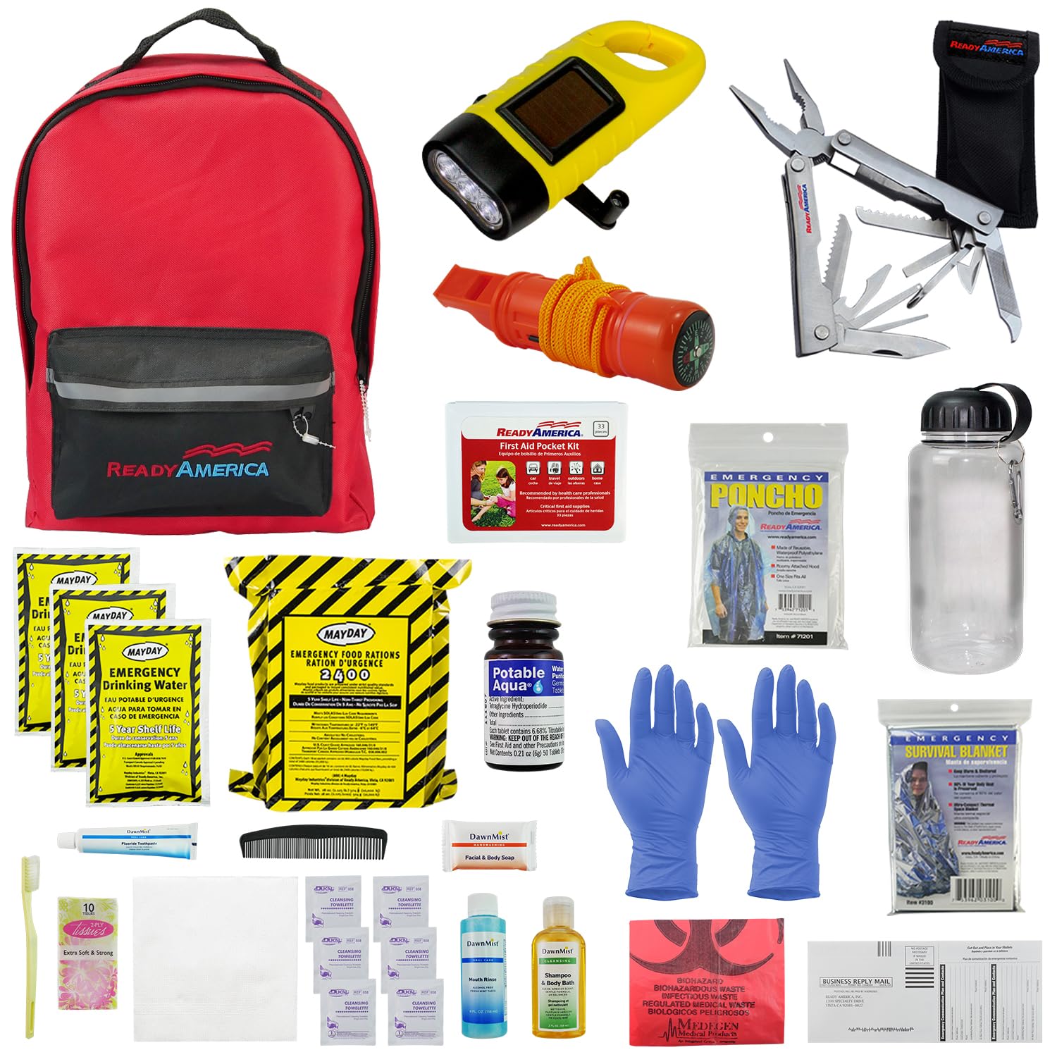 Mua Ready America 72 Hour Deluxe Emergency Kit, 1-Person 3-Day Backpack, First Aid Kit, Survival ...