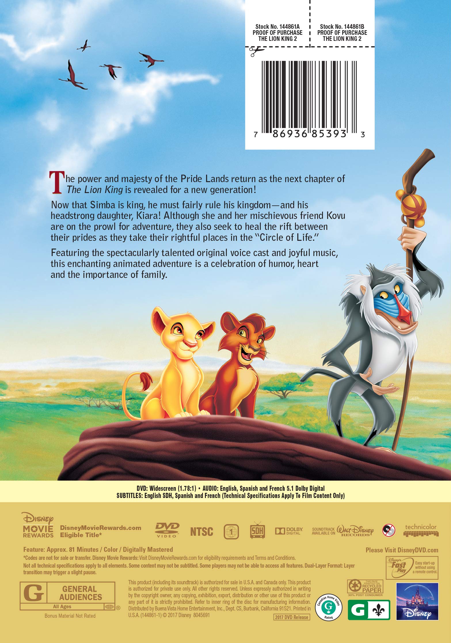 Mua The Lion King 2: Simba's Pride The Lion King 2: Simba's Pride DVD ...