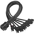 Amazon.com: GRLRHONR 6 Pin PCI-E to 6 x 3Pin 4Pin PC Case Fan Sleeved ...