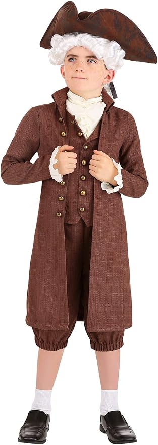 Amazon.com: Kid's John Adams Costume: Clothing