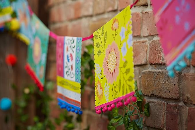 Talking Tables Boho Mix Garland 4 MTR, Paper, Multi-Colour, 2.5 x 26.5 ...