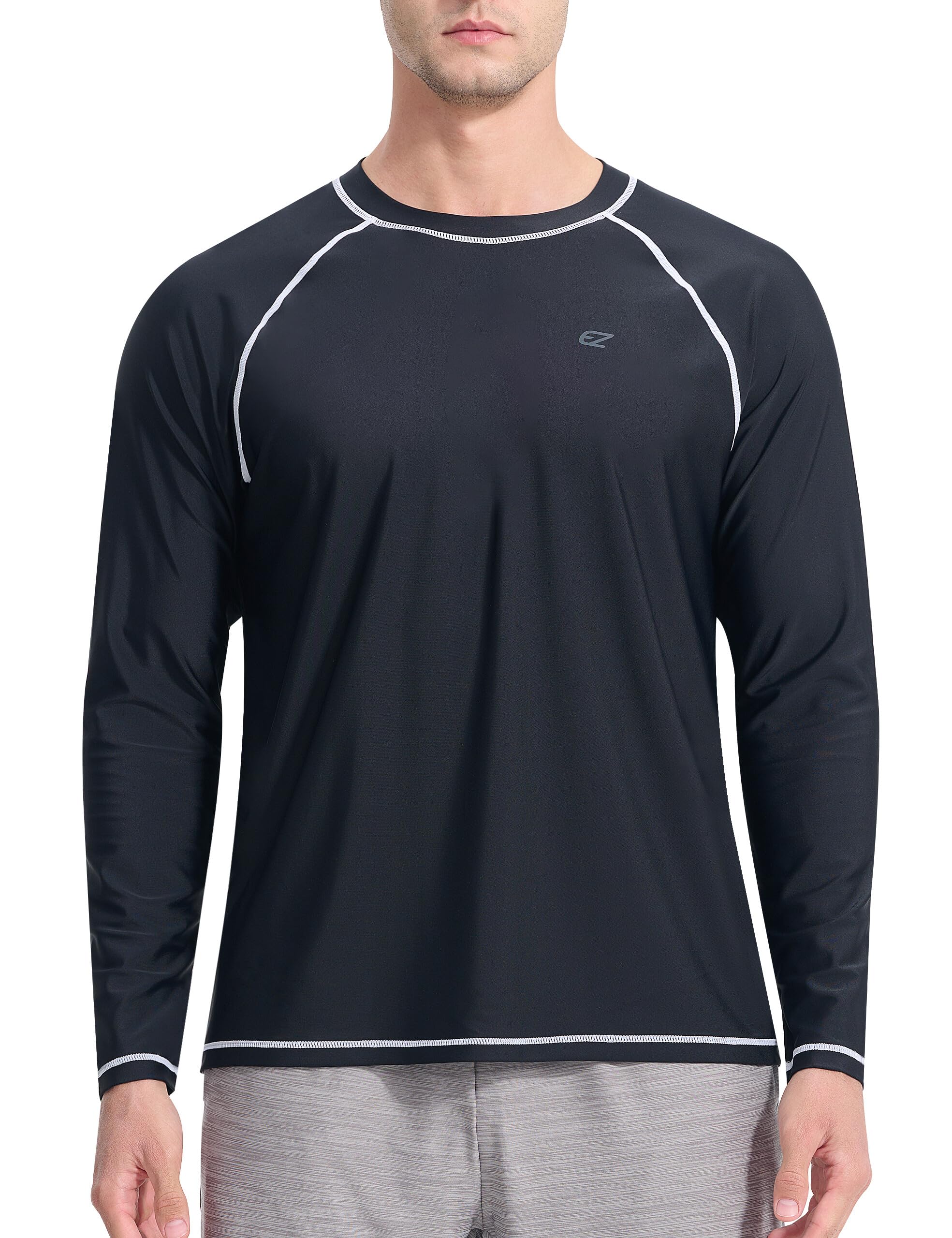 Men's Long Sleeve Rash Guard Quick Dry Swim Shirts UPF 50+ UV Sun Protection Tee Surfing Tops ...