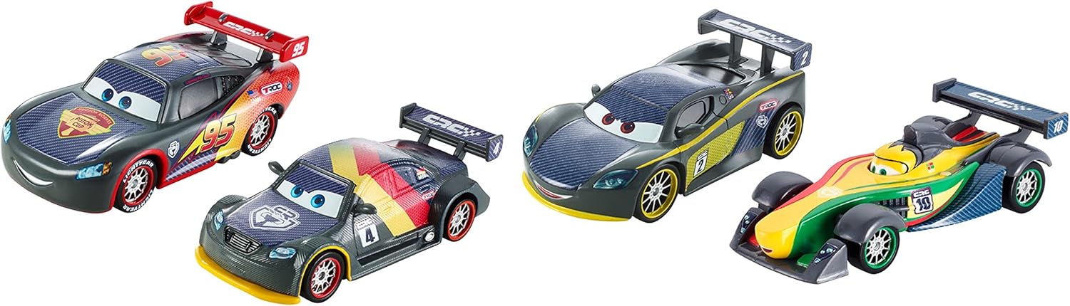 Cars 2 - Pack 4 Coches, Carbon Racers (Mattel DHM95): Amazon.es ...
