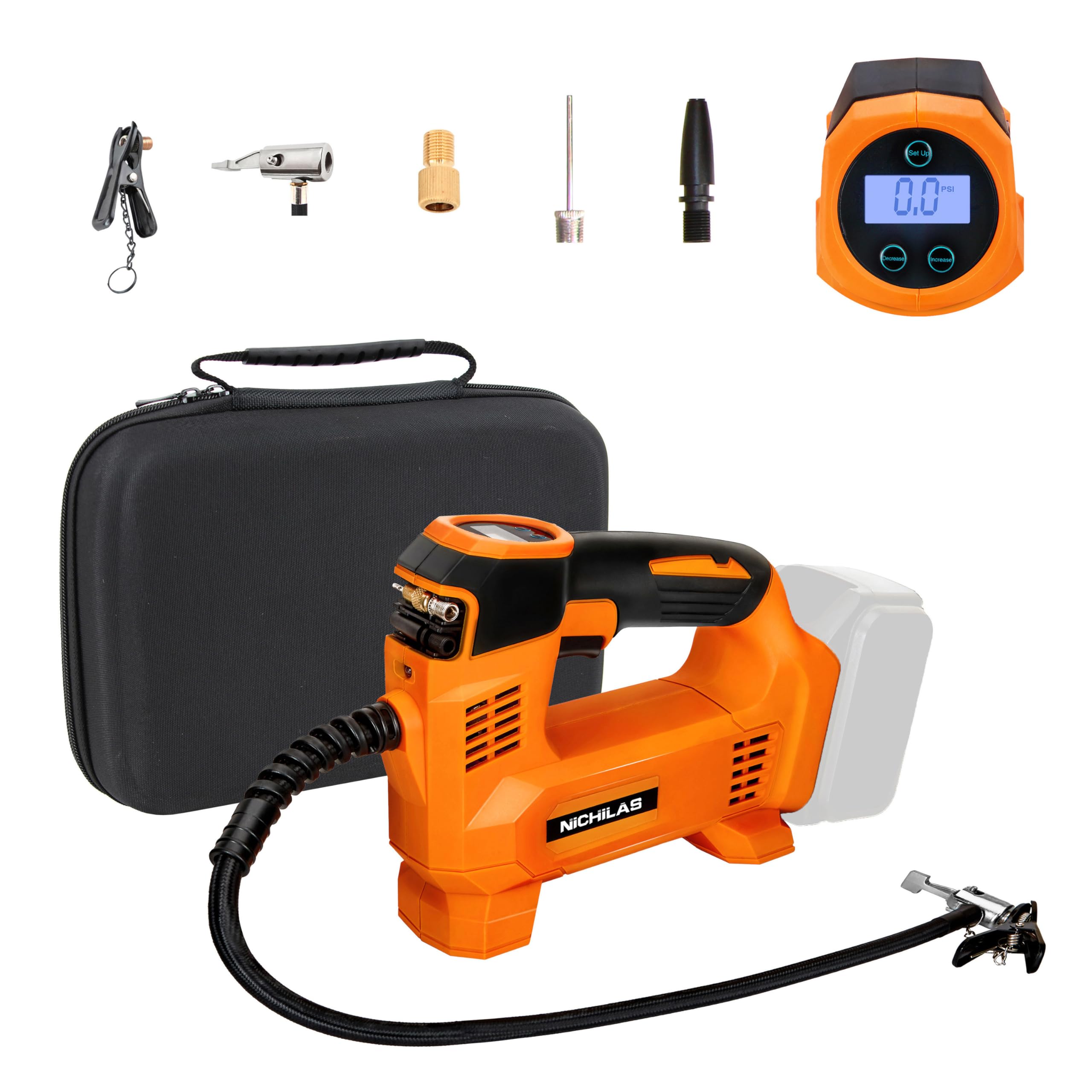 Nichilas Tire Inflator for DEWALT 20V MAX Battery, Portable Air ...