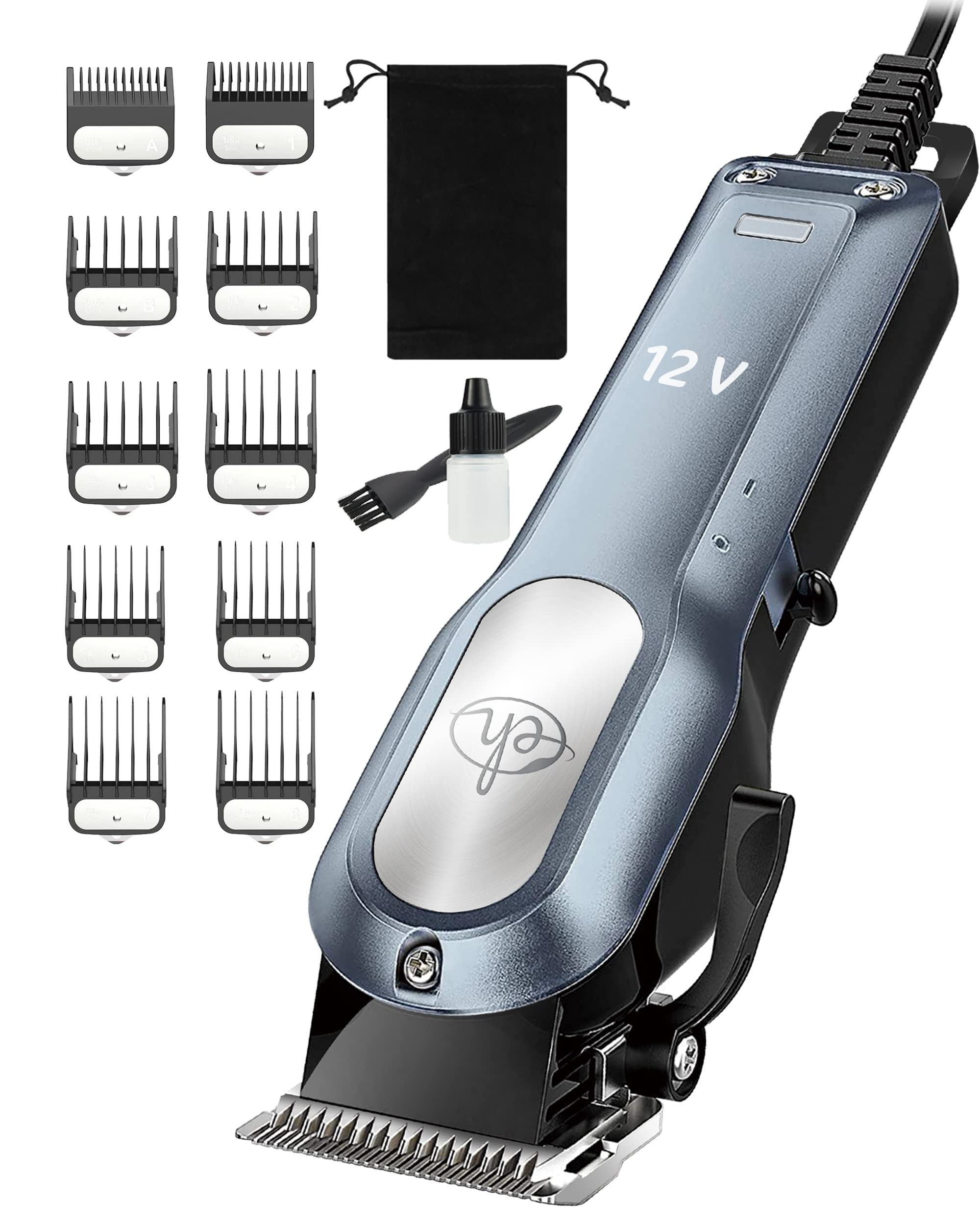 Dog Clippers for Grooming with 12V High Power Plug-in for Thick Heavy ...