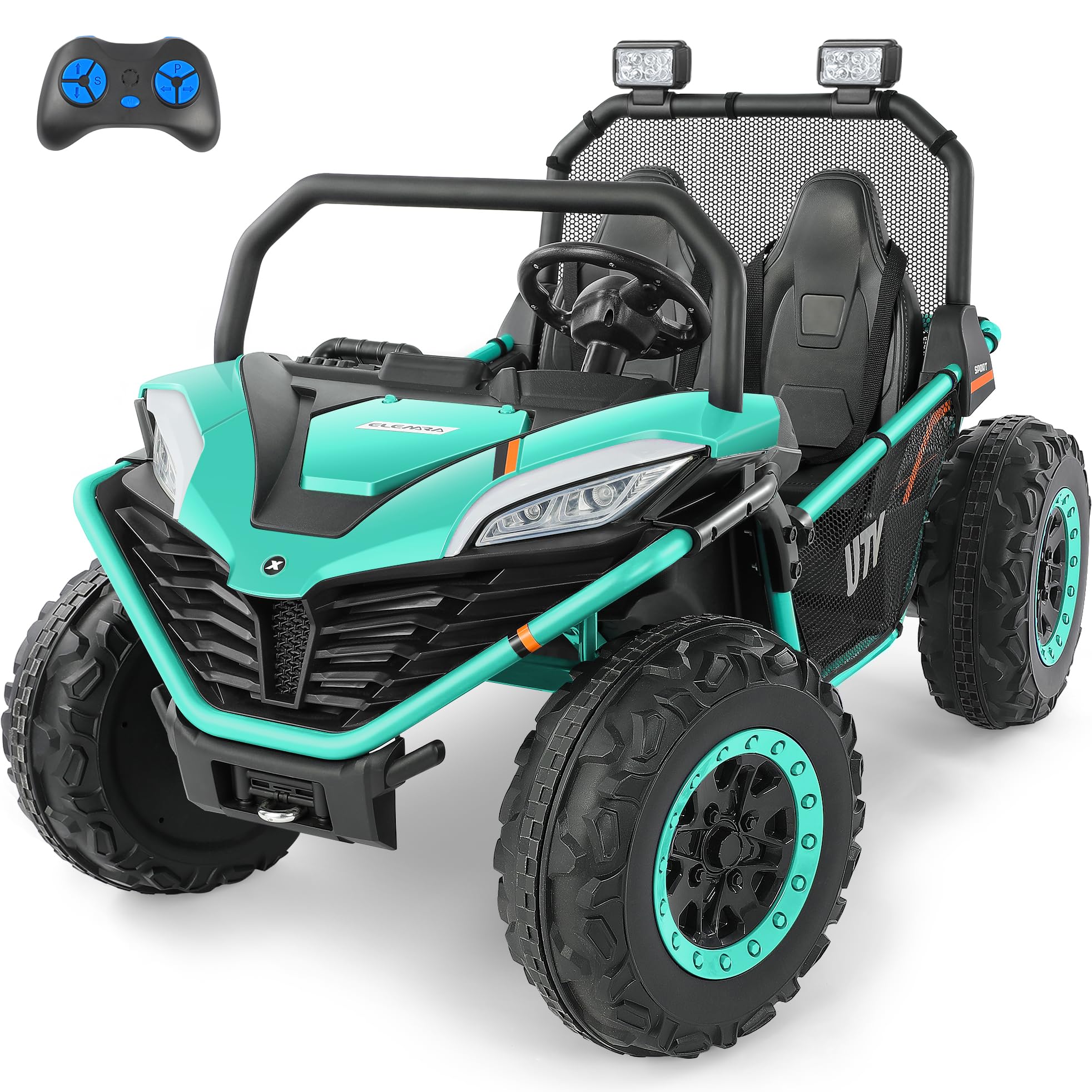 ELEMARA 2 Seater XL Ride on Car for Kids,12V Powered Electric Off-Road ...